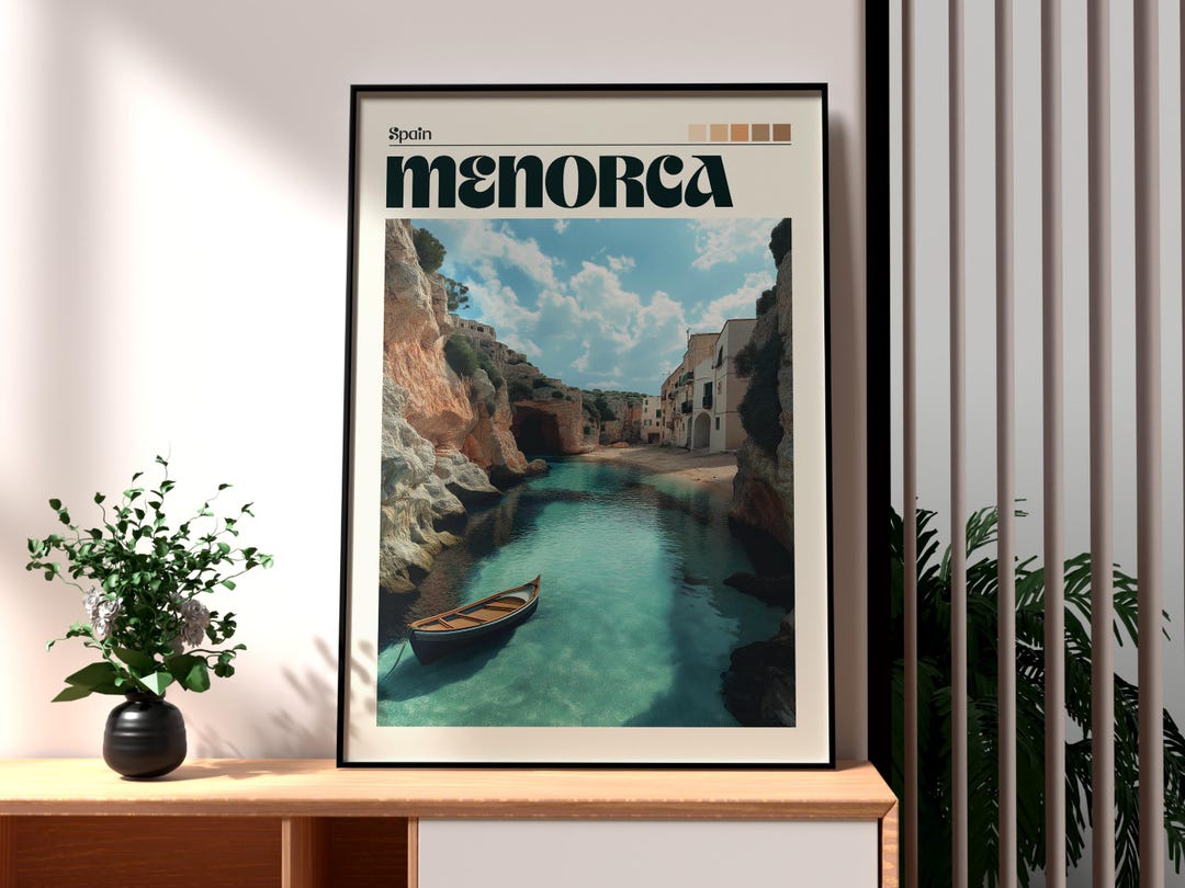 Menorca Travel Poster: Balearic Islands Wall Art - Etsy
