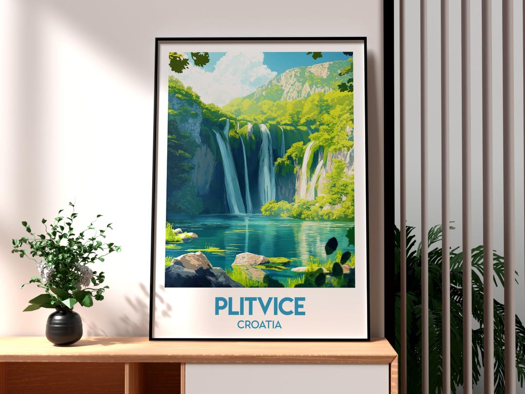 Plitvice Lakes Print - Croatia Wall Art - Plitvice Lakes Poster ...