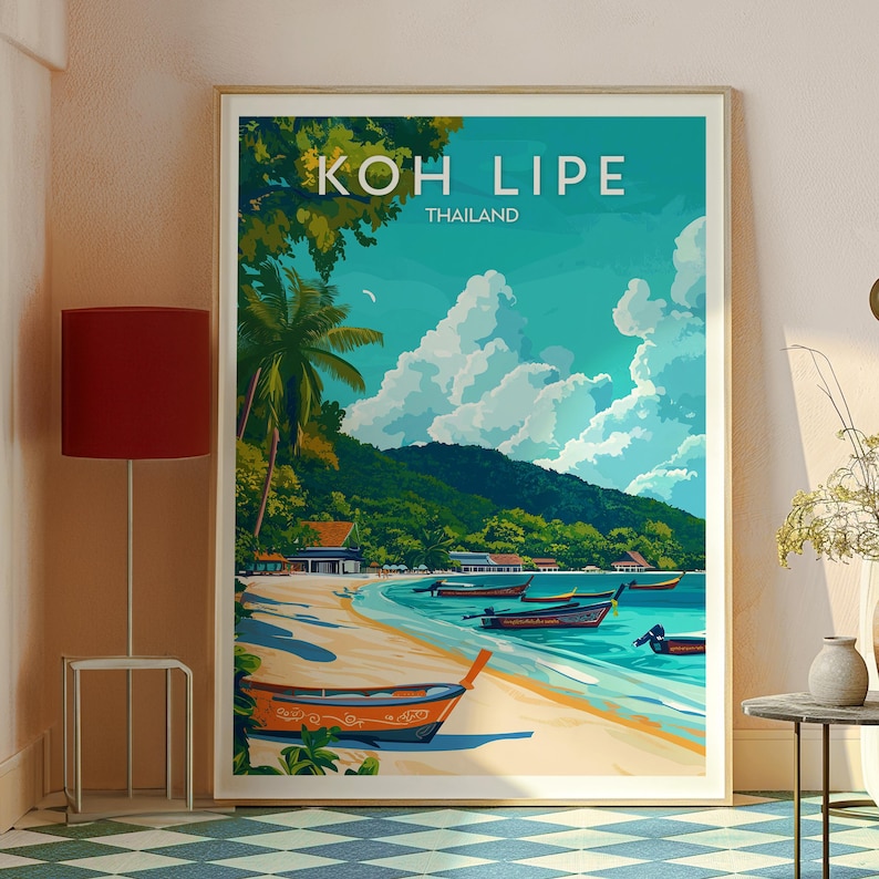 Koh Lipe Thailand Art Print: Tropical Island Beach Poster - Etsy UK