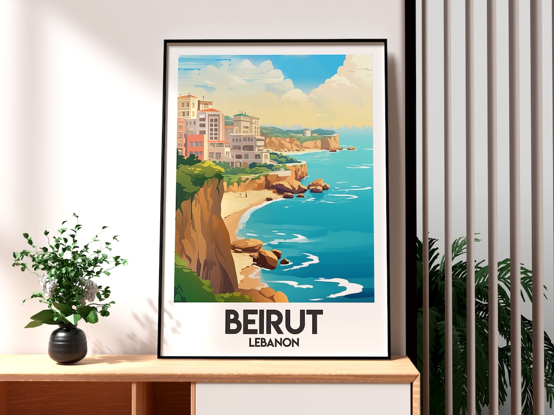 Beirut Travel Print Lebanon Wall Art Lebanese Art Poster Travel Wall ...