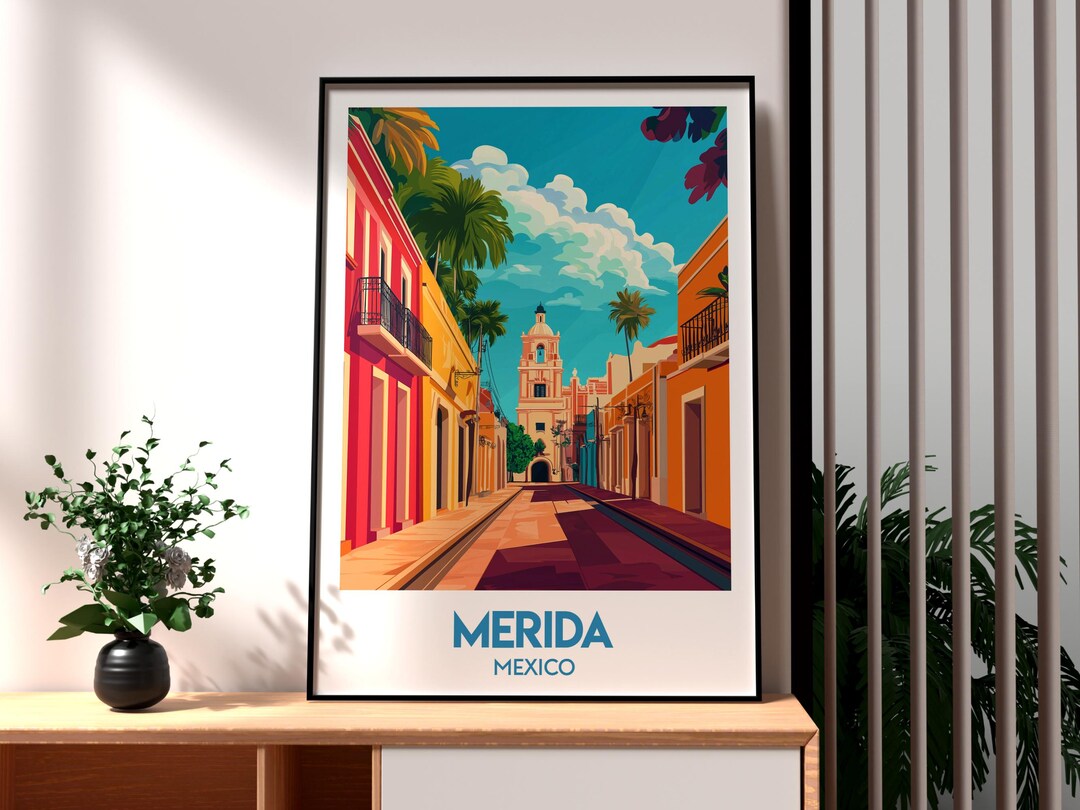 Merida Mexico Print: Travel Poster, Yucatan Wall Art - Etsy