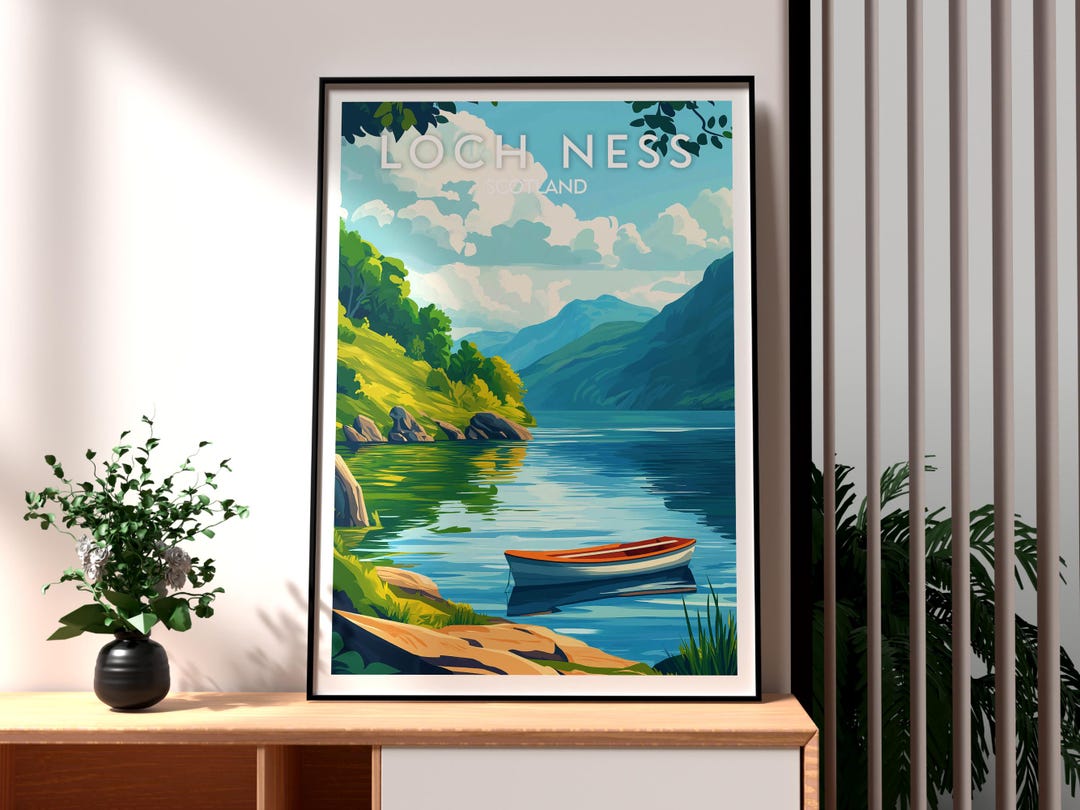 Loch Ness Art Print: Scotland Travel Poster - Etsy