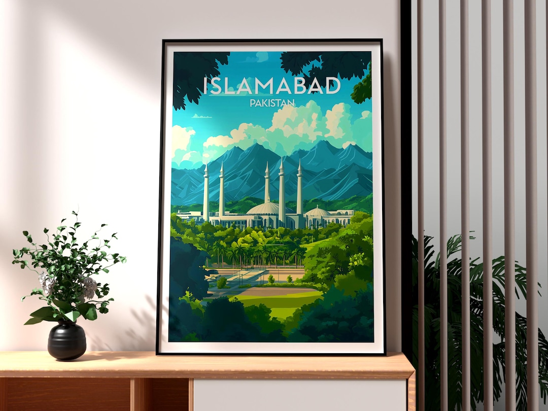 Islamabad Travel Poster - Pakistan Print - Islamabad Poster - Pakistan ...