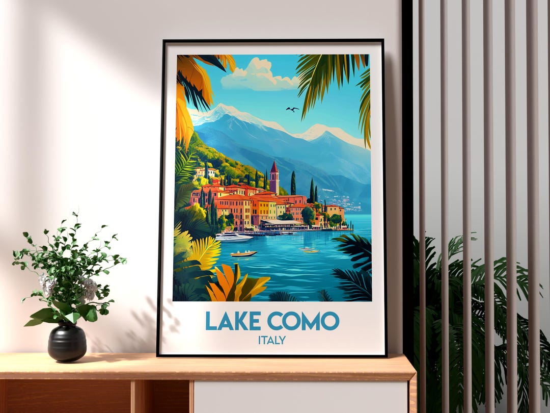 Lake Como Print - Lake Como Wall Art - Italy Poster - Italy Wall Art ...