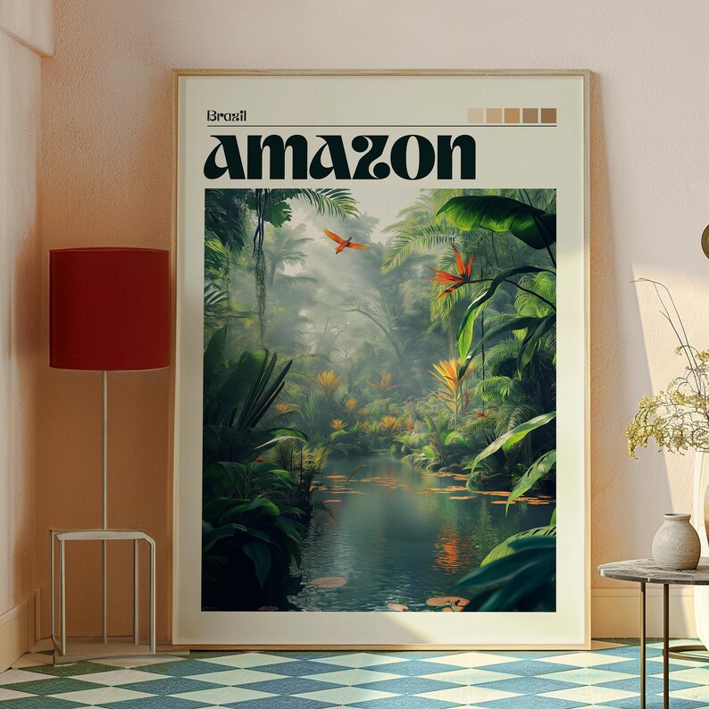 Amazon Rainforest Poster: Brazil Travel Art Print - Etsy