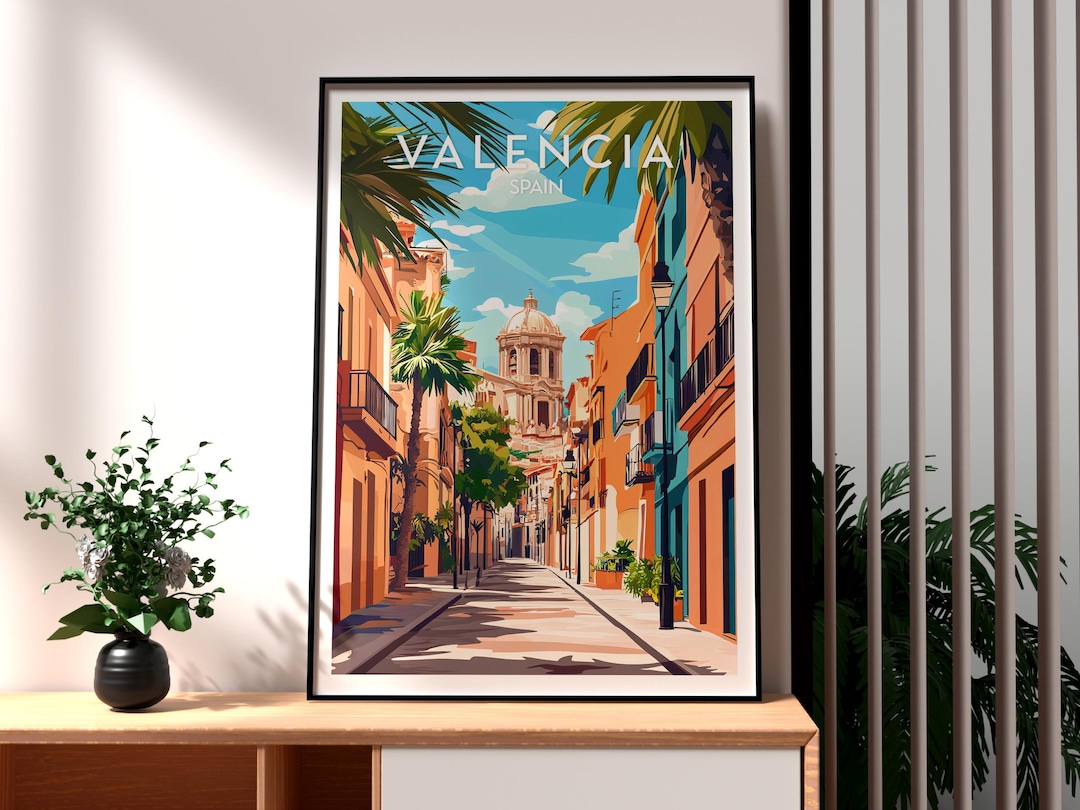 Valencia Poster - Valencia Wall Art - Spain Poster - Spain Travel Print ...