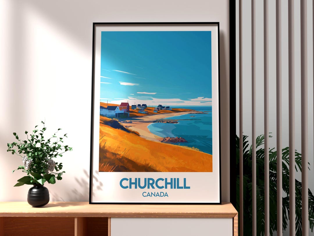 Churchill Manitoba Print: Canada Travel Poster, Hudson Bay Wall Art - Etsy