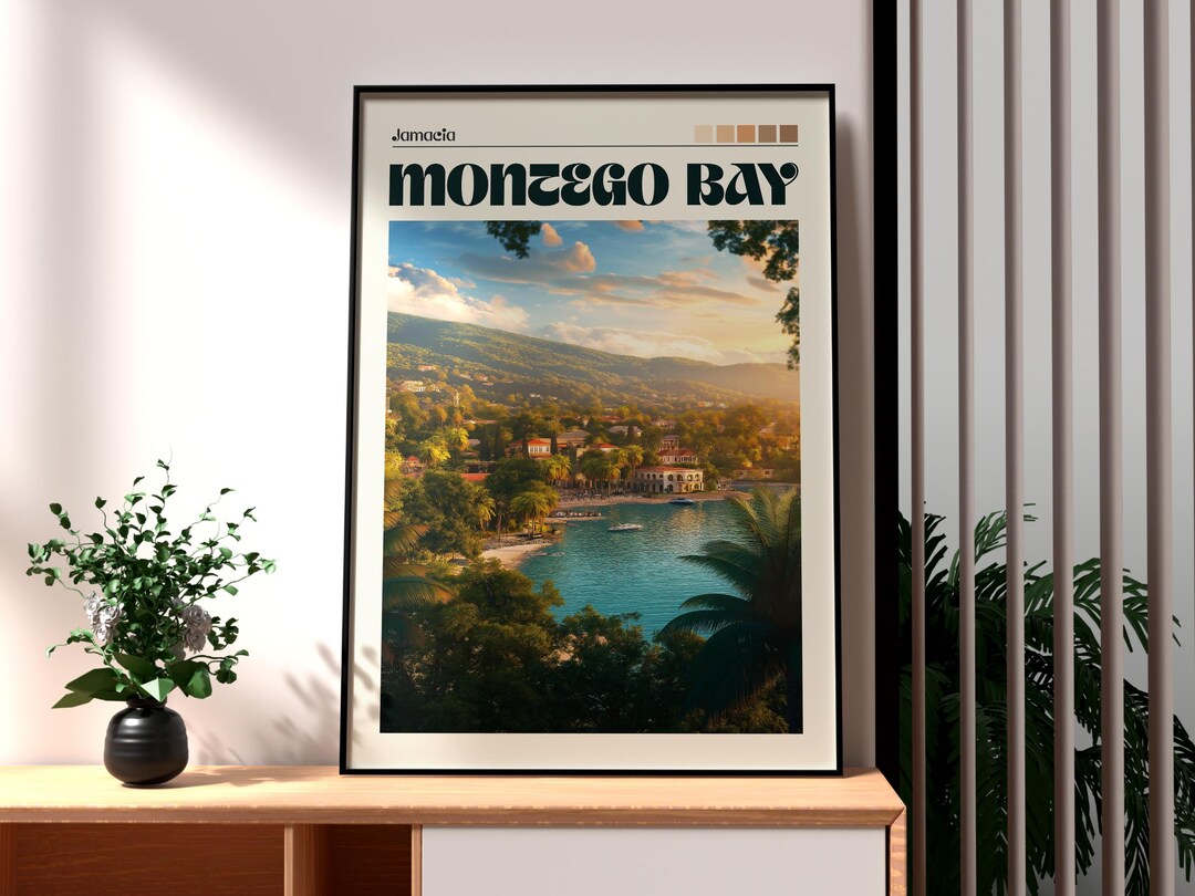 Montego Bay Jamaica Print: Caribbean Travel Poster - Etsy UK