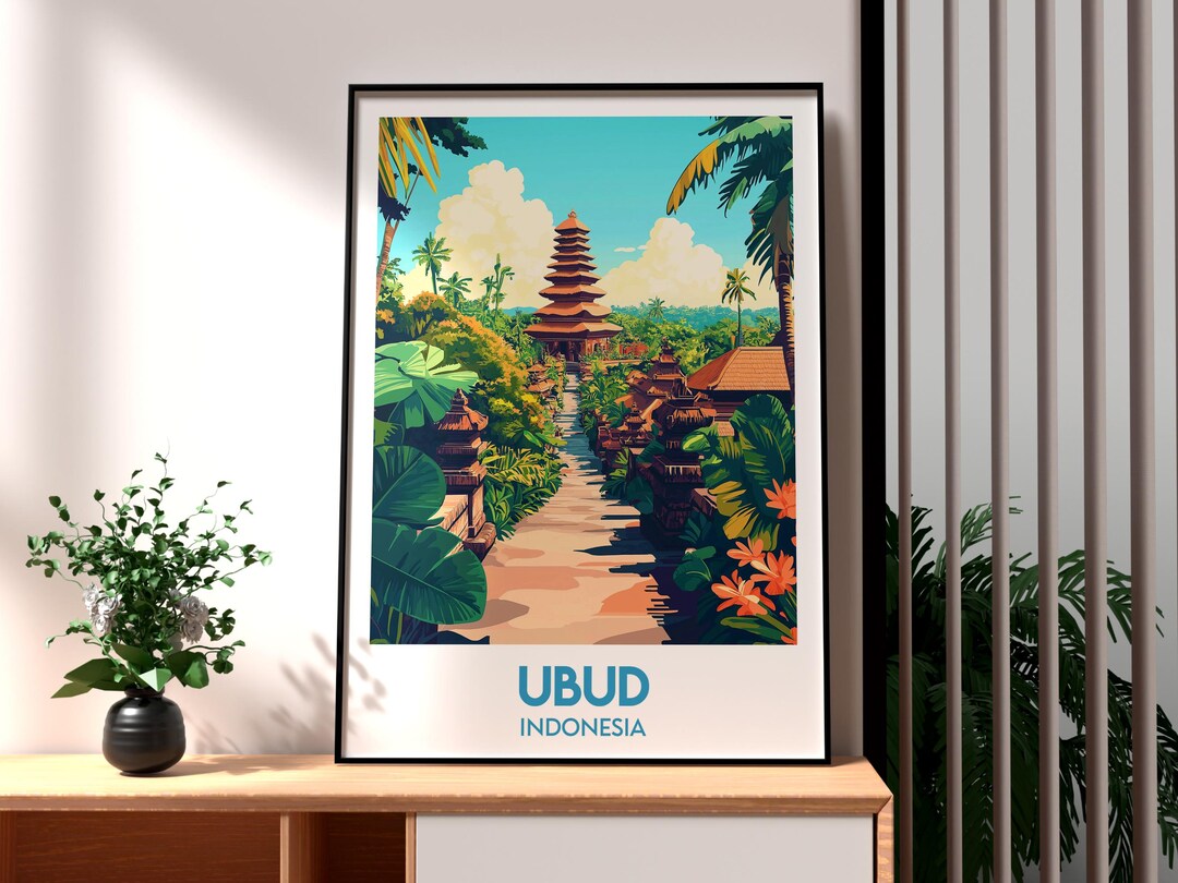 Ubud Travel Print Bali Wall Art Ubud Travel Travel Wall Art Bali Rice ...