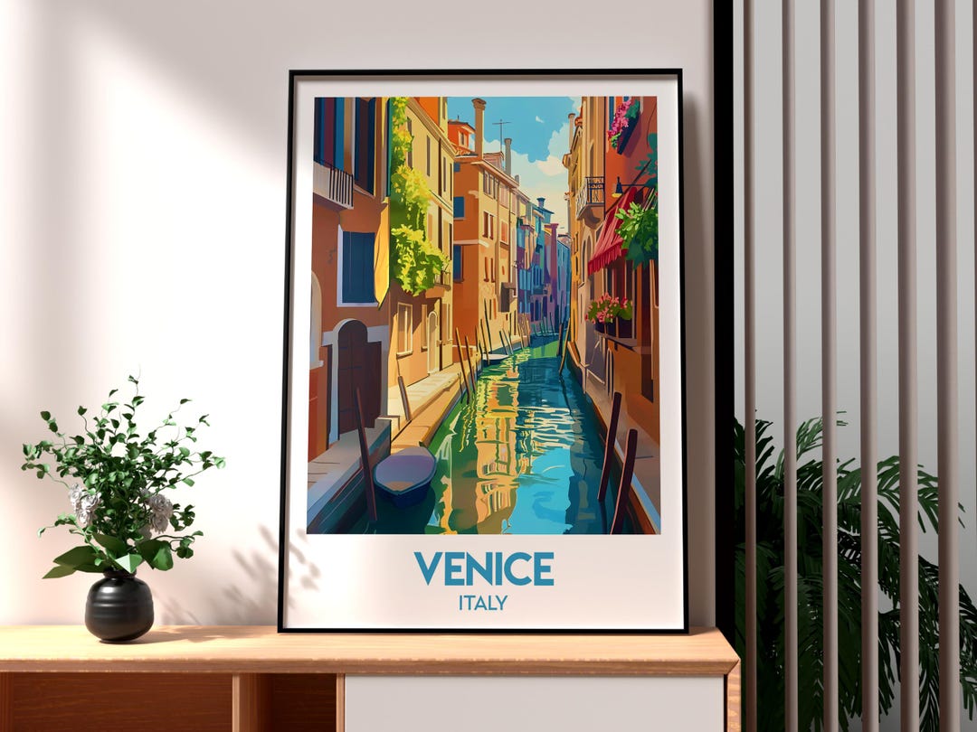 Venice Poster - Italy Wall Art - Venice Wall Art - Venice Canal Art ...