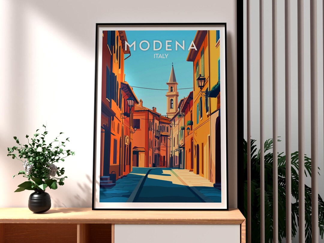 Modena Italy Travel Poster: Colorful Italian Art Print - Etsy