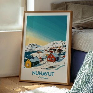 Nunavut Canada Poster: Arctic Village Art Print - Etsy