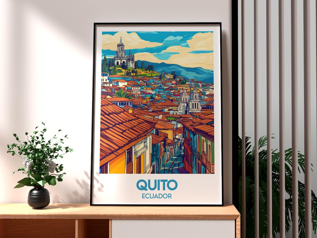 Quito Poster Ecuador Art Ecuador Travel Print Quito Wall Art Quito ...
