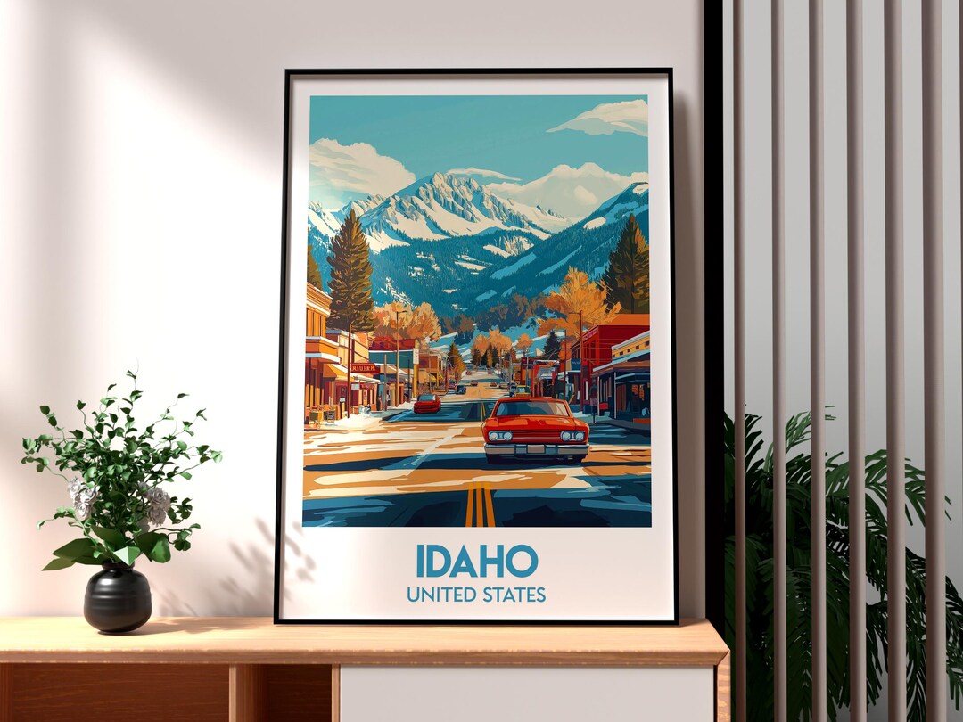 Idaho Print - Idaho Wall Art - Idaho State Poster - USA Wall Art - Gift ...