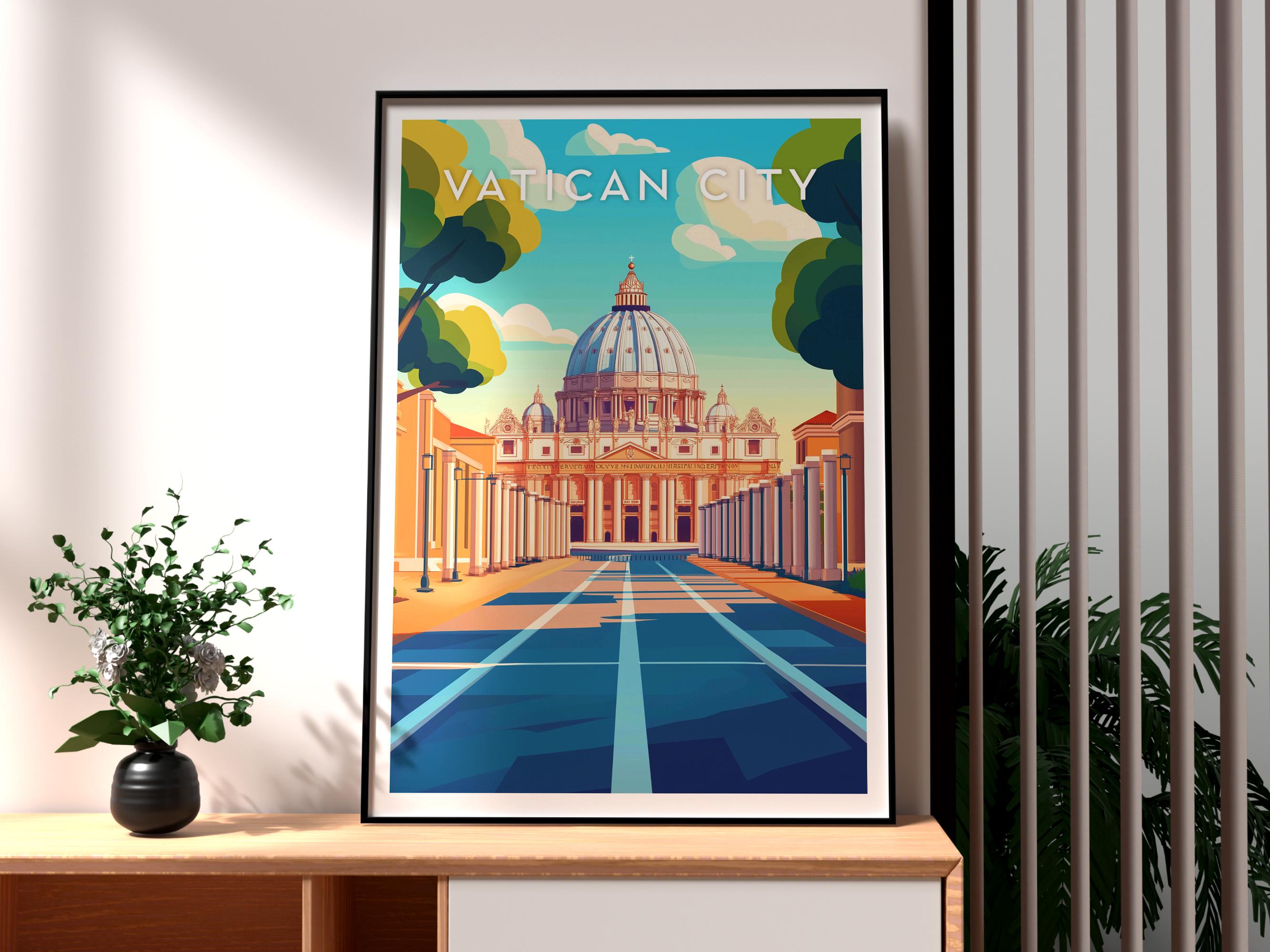 Vatican City Travel Poster: Italy Wall Art Print - Etsy