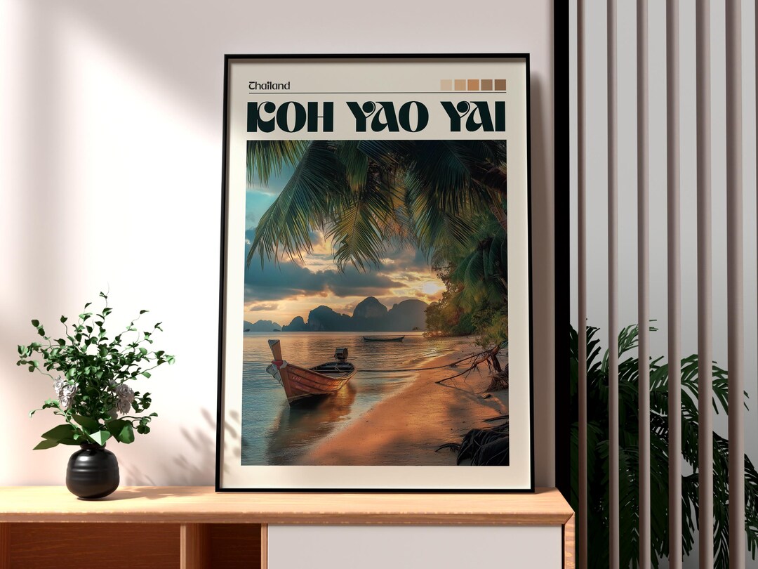 Koh Yao Yai Print - Thailand Wall Art - Thailand Poster - Koh Yao Yai ...