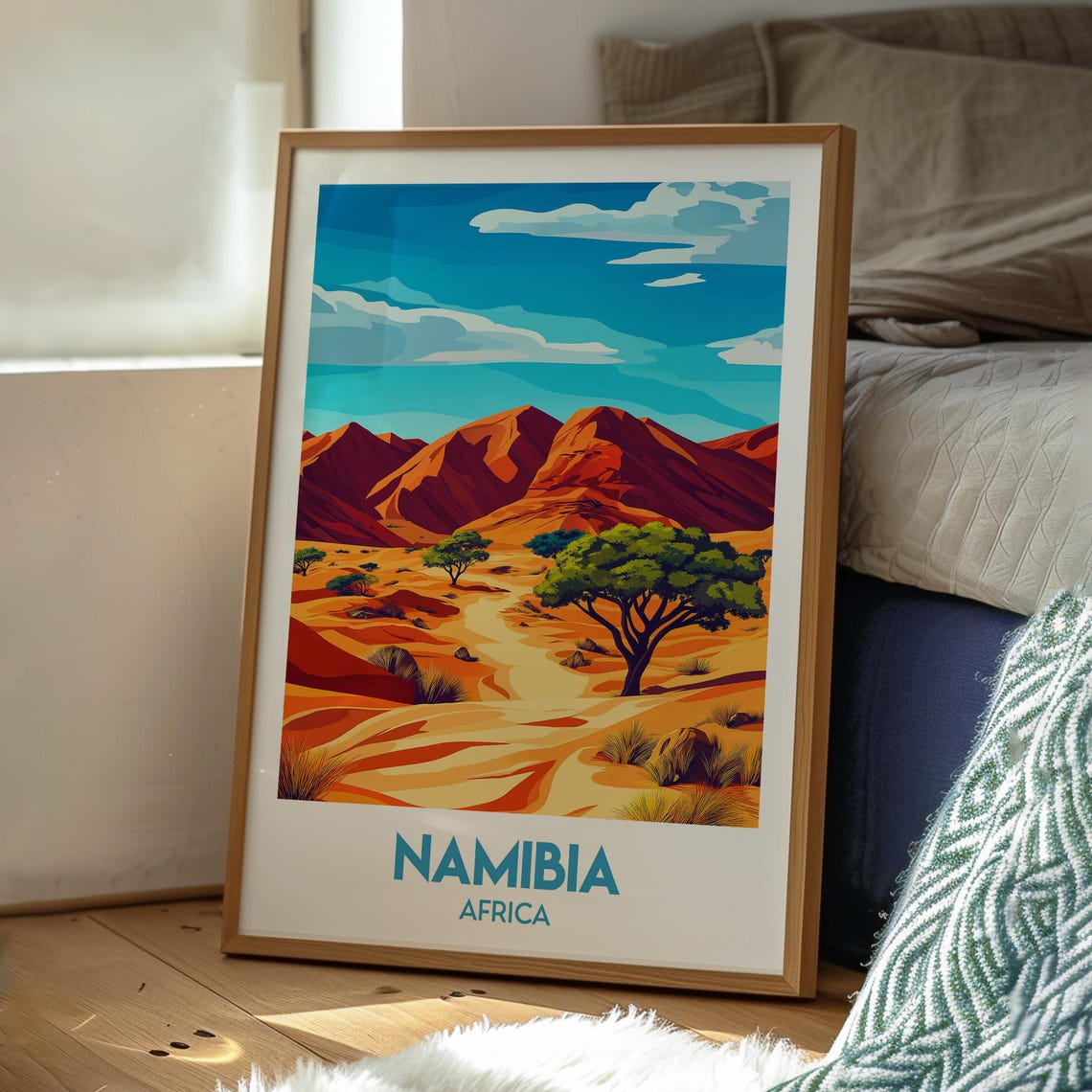 Namibia Travel Poster: Windhoek Africa Art Print - Etsy