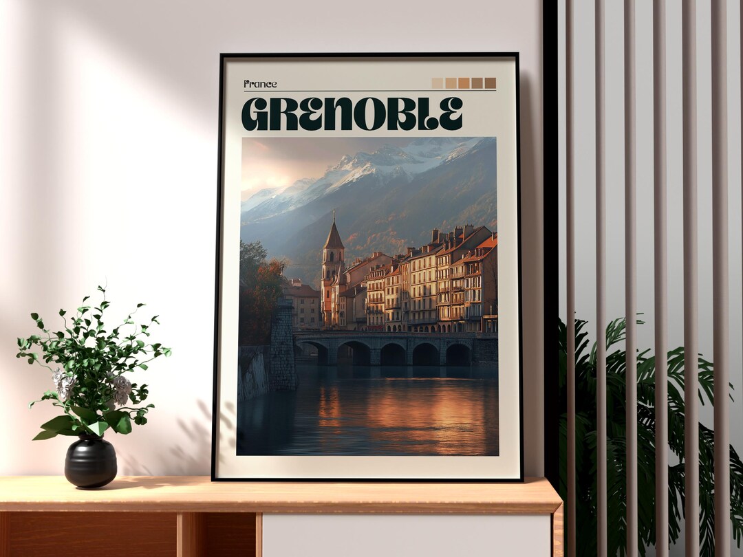 Grenoble France Poster: French Alps Travel Print - Etsy