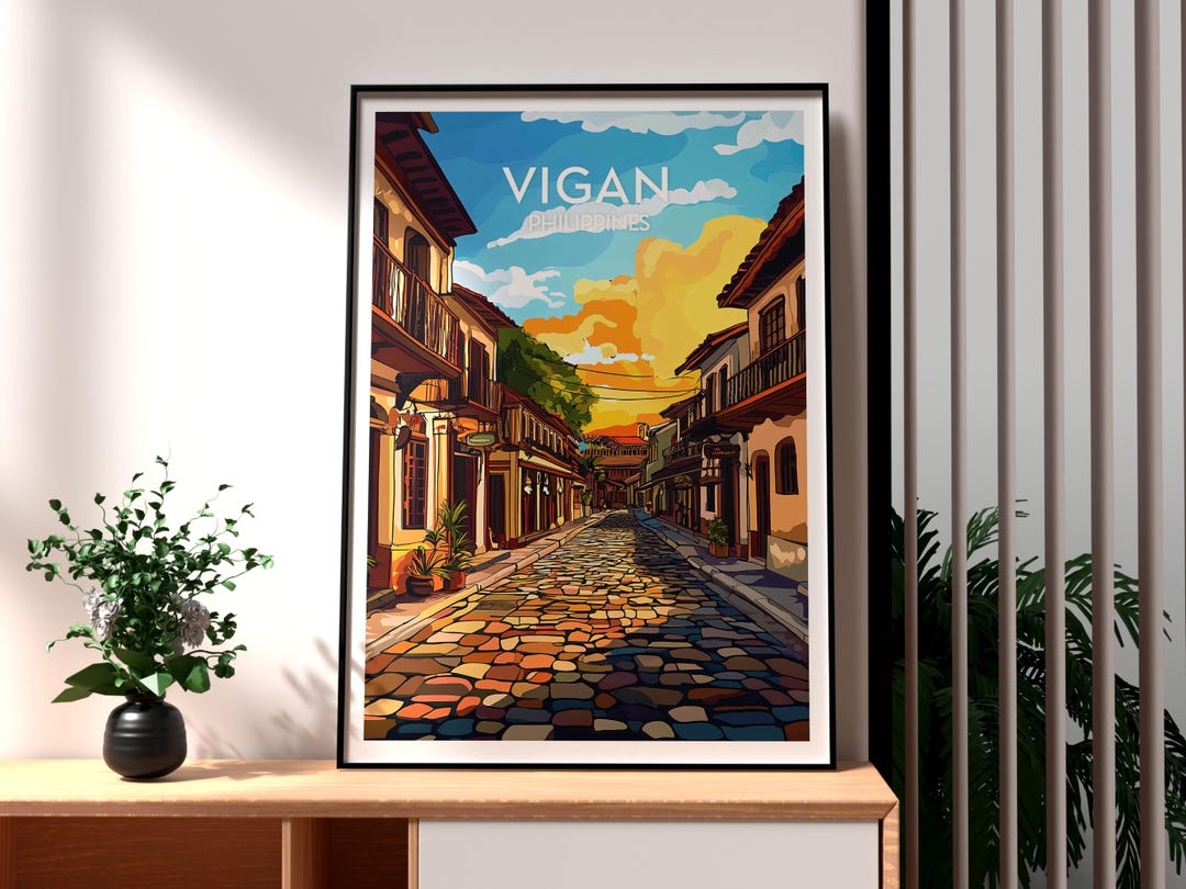Vigan City Poster - Philippines Wall Art - Vigan Print - Philippines ...