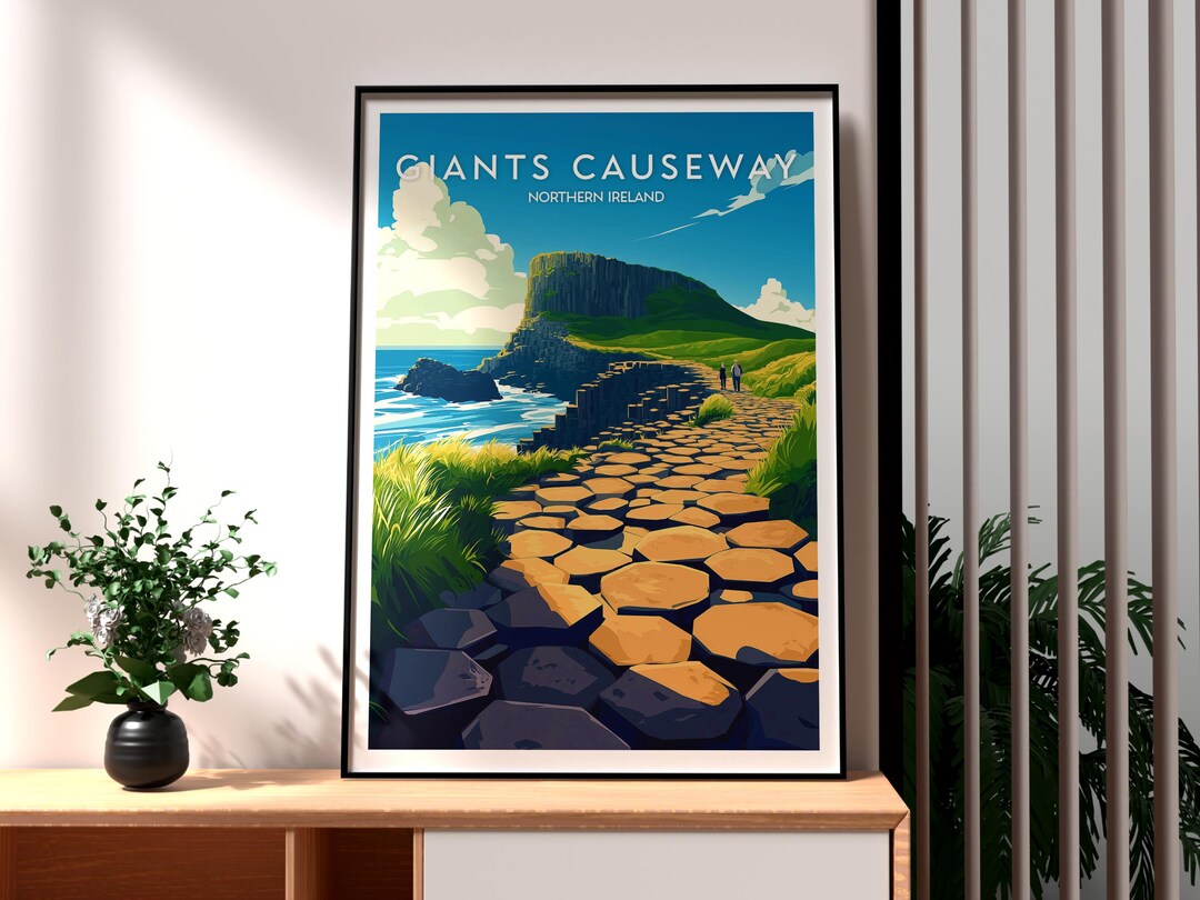 Giants Causeway Print: Northern Ireland Travel Poster - Etsy