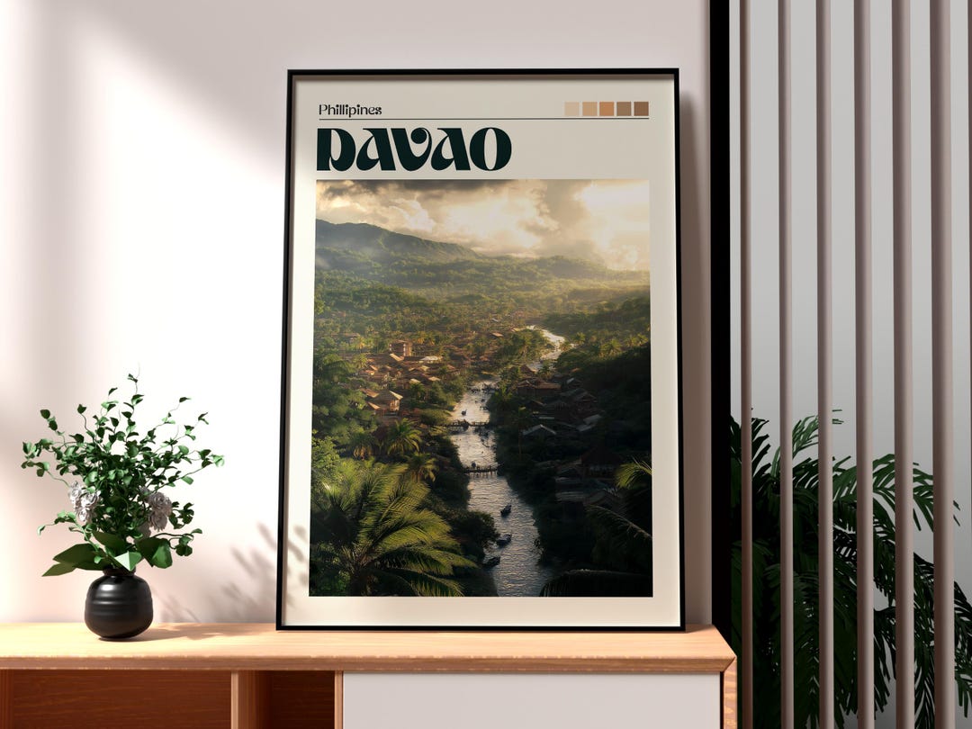Davao City Philippines Poster: Travel Art Print - Etsy