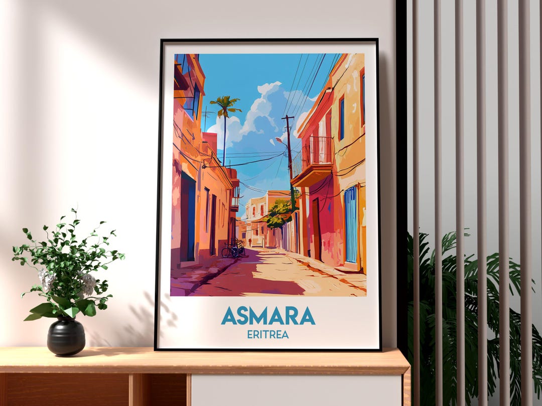 Asmara Travel Print Eritrea Wall Art Asmara Poster Eritrea Travel Wall ...