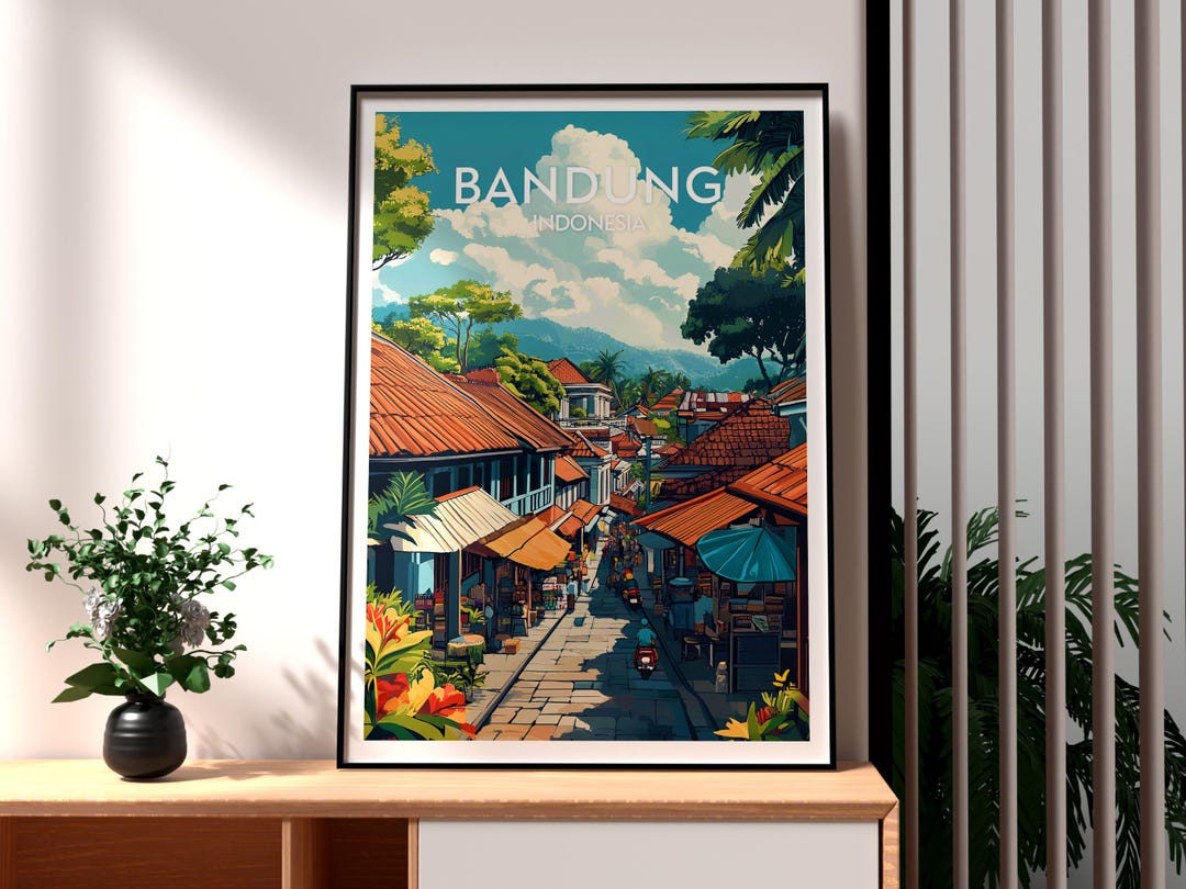 Bandung Travel Print - Bandung Wall Art - Bandung Travel - Travel Wall ...