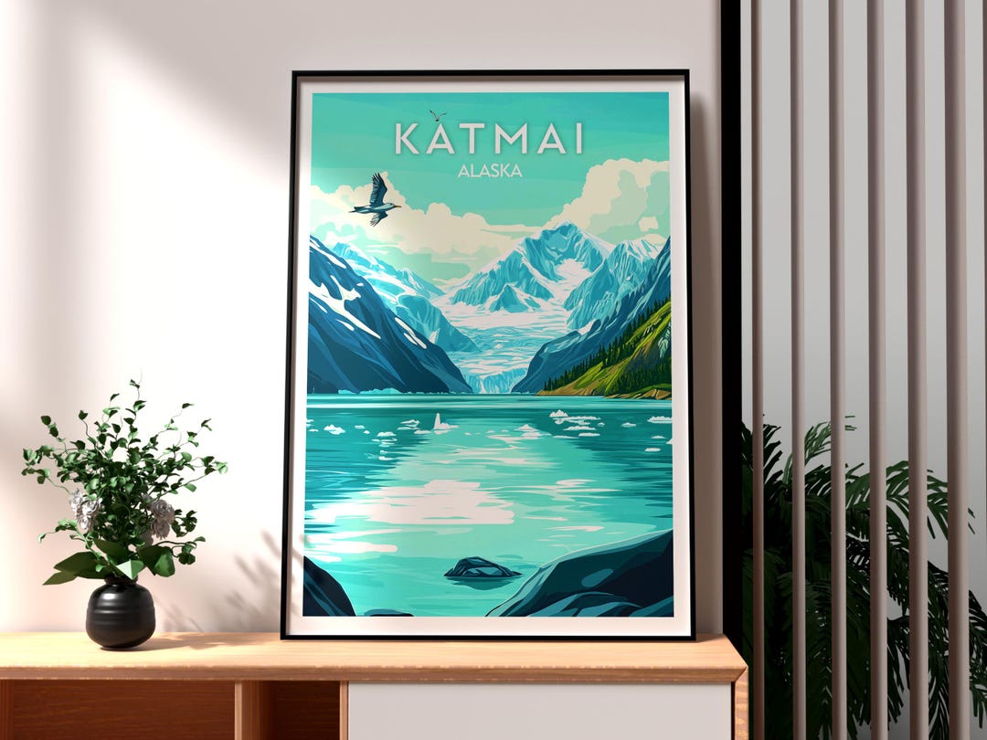 Katmai National Park Poster - Alaska Wall Art - Katmai Alaska Print ...