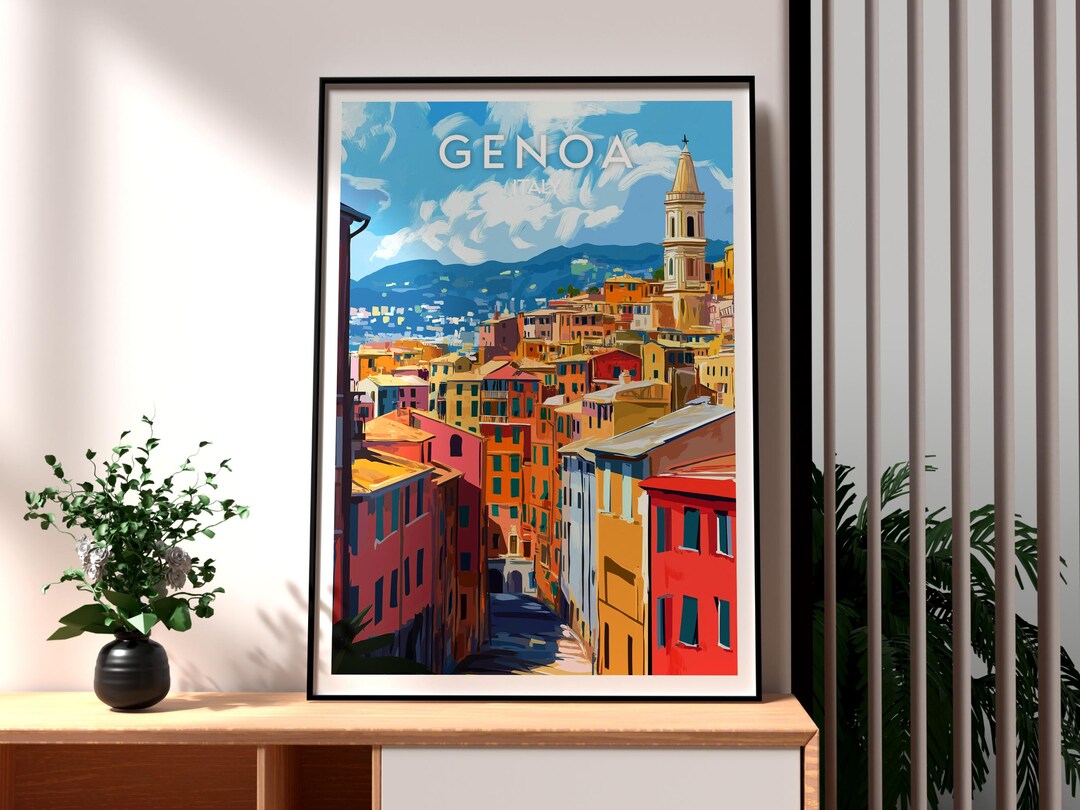 Genoa Print - Genoa Wall Art - Italy Poster - Travel Wall Art - Genoa ...