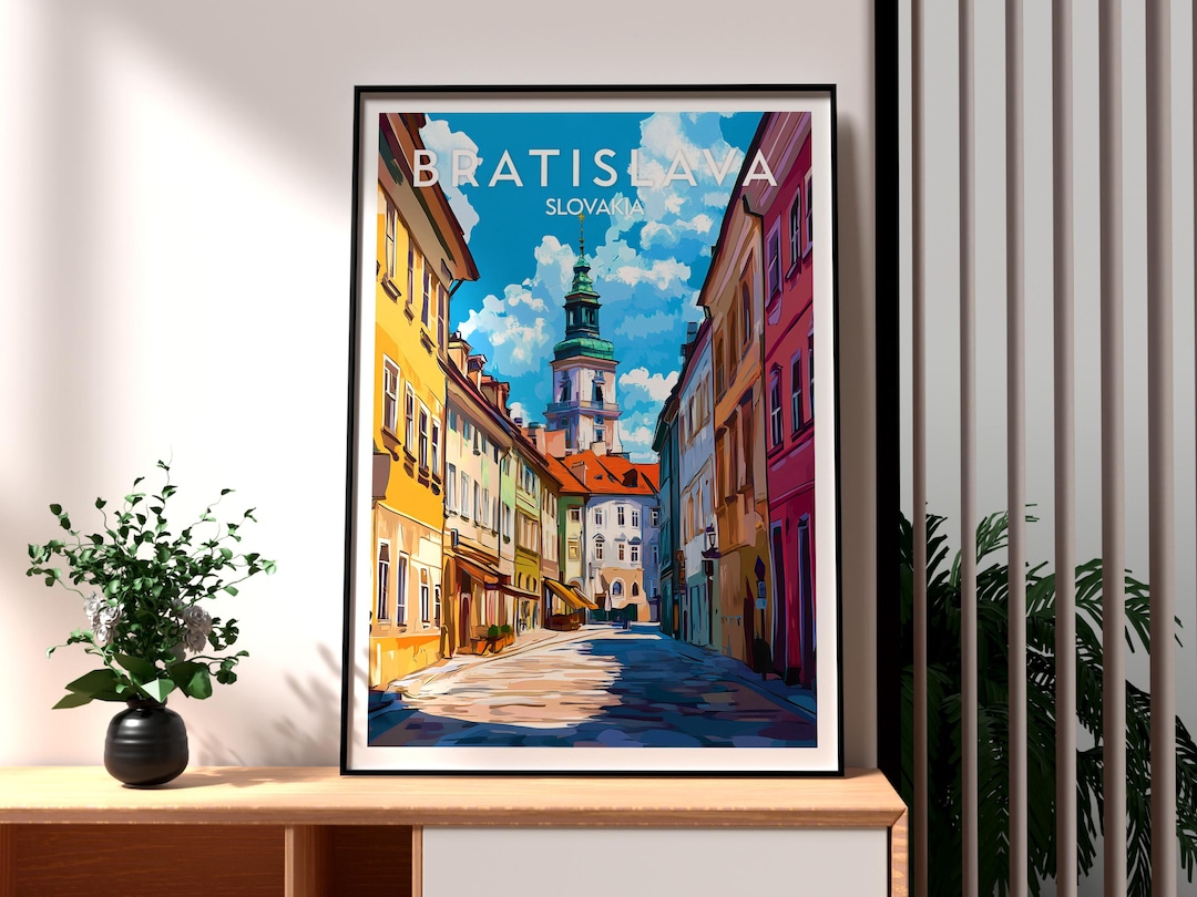 Bratislava Print - Slovakia Wall Art - Bratislava City Poster - Travel ...