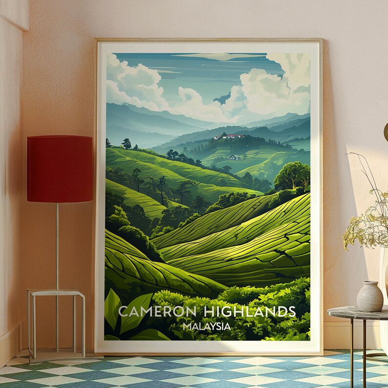 Cameron Highlands Malaysia Print: Travel Poster, Semi-gloss Art - Etsy