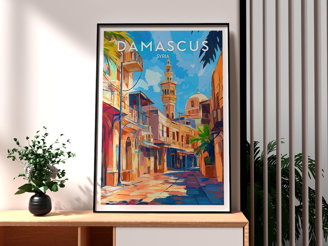 Damascus Syria Travel Poster: Middle East Wall Art Print - Etsy
