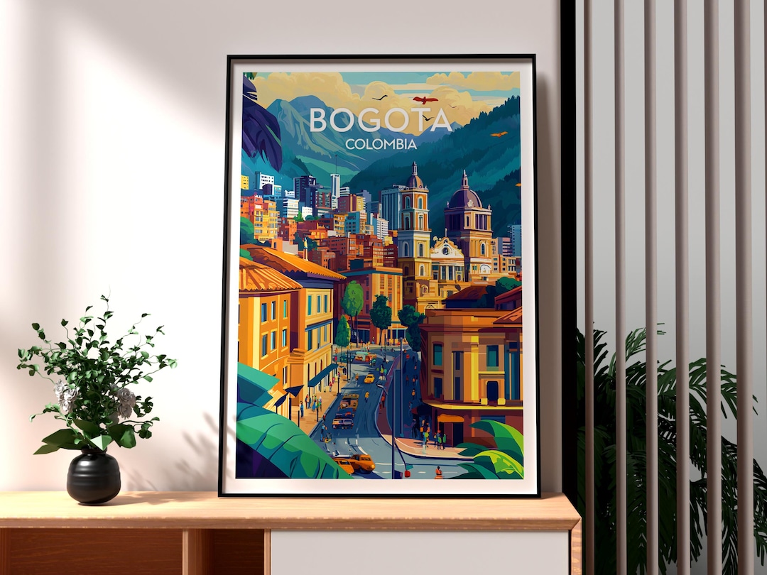Bogota Poster - Bogota Art - Colombia Travel Print - Colombia Wall Art ...