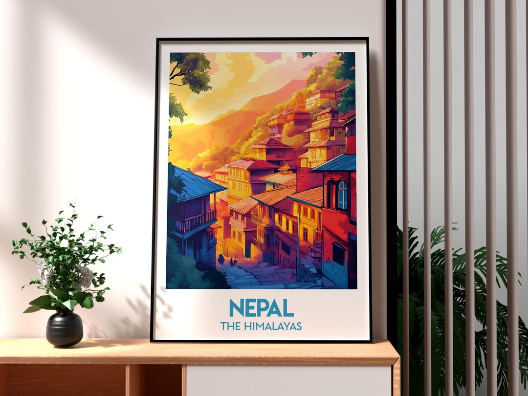 Nepal Poster - Nepal Wall Art - the Himalayas Art - Nepal Trecking ...