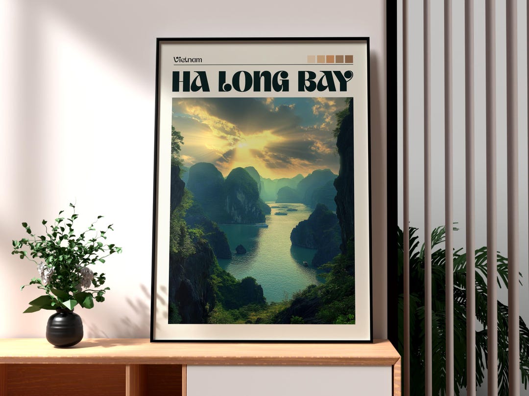 Ha Long Bay Print - Vietnam Wall Art - Ha Long Bay Poster - Travel Wall ...