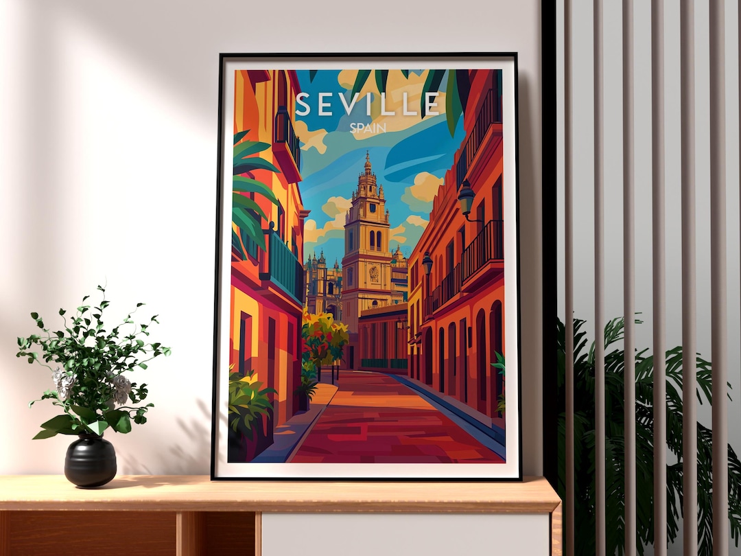 Seville Print - Spain Wall Art - Andalucia Poster - Travel Wall Art ...