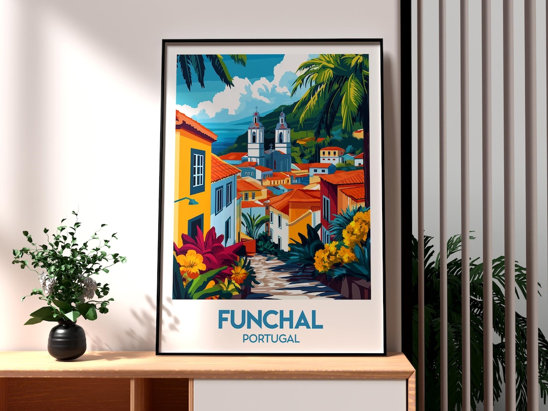 Funchal Madeira Art Print: Portugal Travel Poster - Etsy