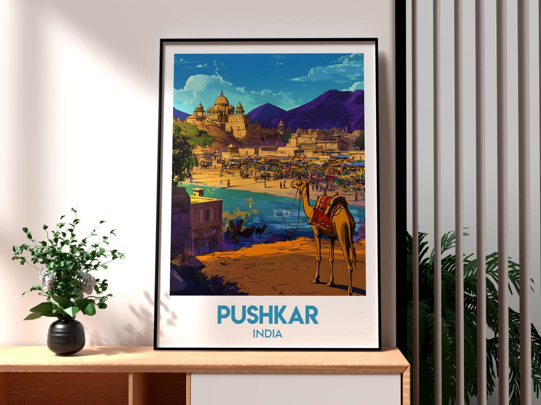 Pushkar Travel Print - India Wall Art - India Art - Pushkar Art ...