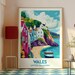 Wales Travel Poster: Colorful Welsh Coastal Art Print - Etsy