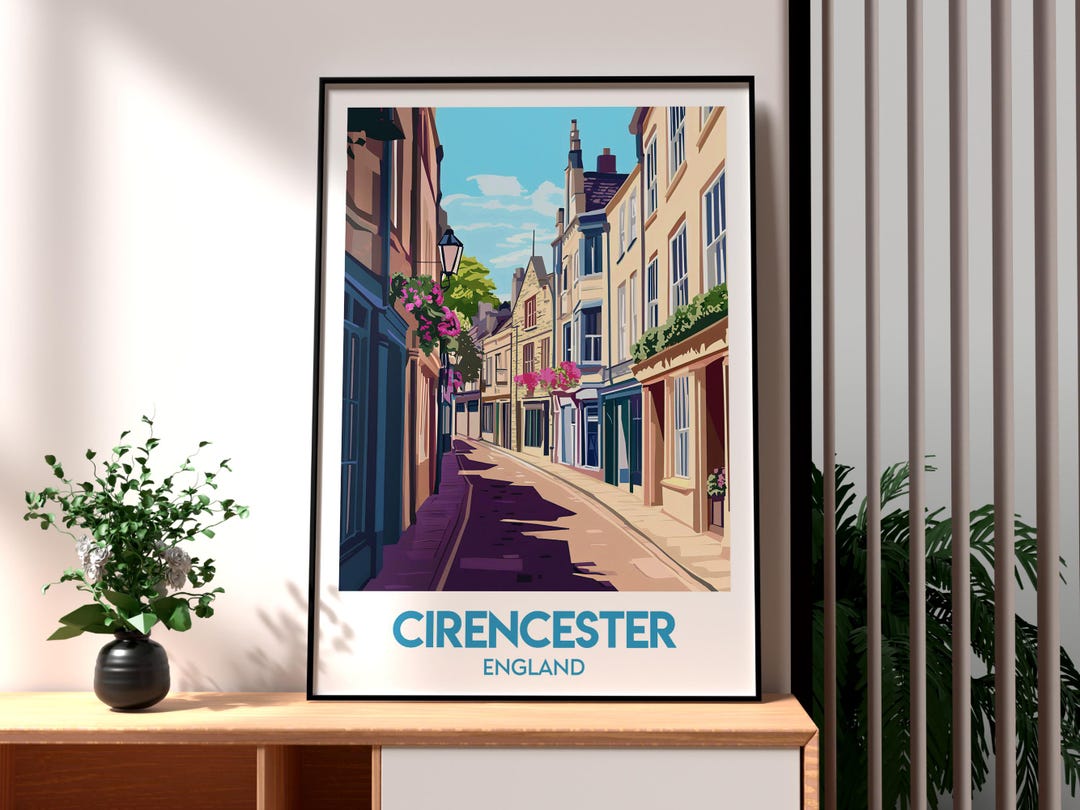 Cirencester Art Print: UK Travel Poster, Cotswolds Wall Art - Etsy