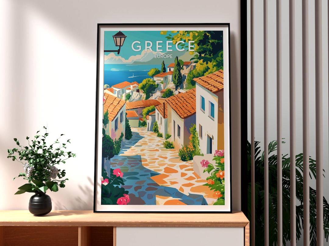 Greece Print - Greece Wall Art - Greek Islands Poster - Travel Wall Art ...