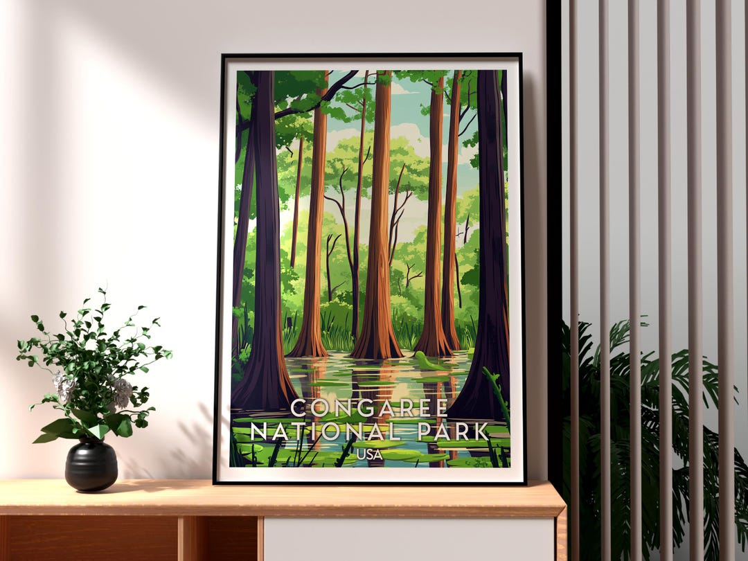 Congaree National Park Wall Art - South Carolina Poster - Travel Wall ...