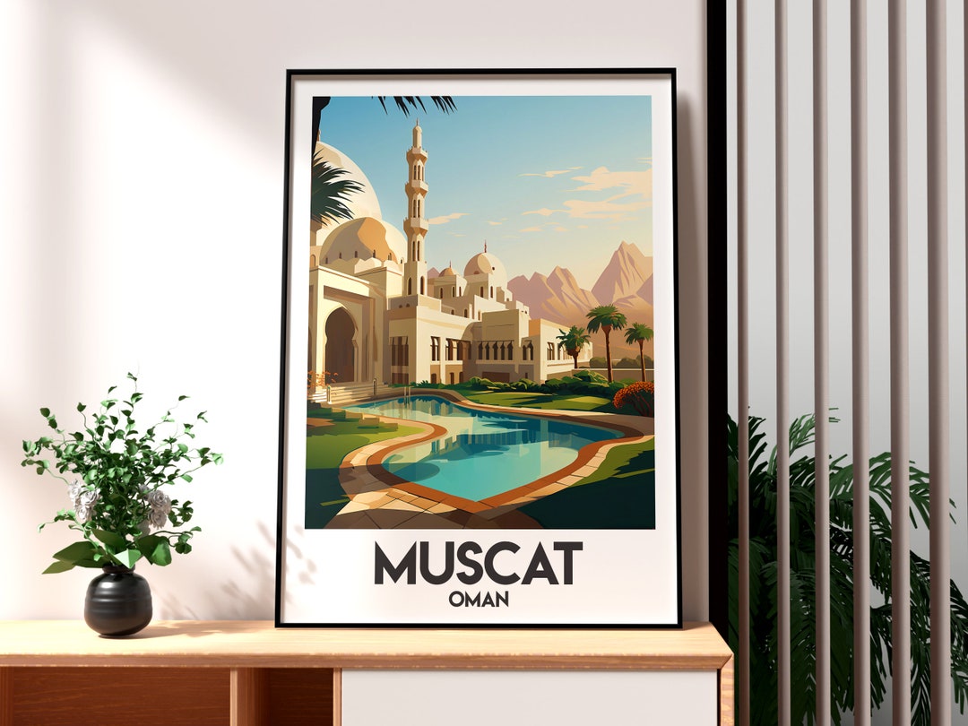 Muscat Print Muscat Oman Wall Art Muscat Poster Gulf of Oman Poster ...