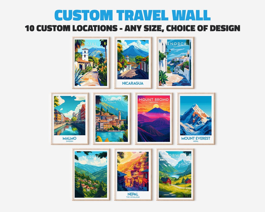 Custom Travel Poster: Personalized City & Country Wall Art - Etsy UK