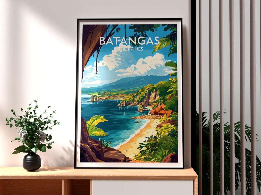 Batangas Philippines Travel Poster: South East Asia Art Print - Etsy
