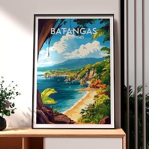 Batangas Philippines Travel Poster: South East Asia Art Print - Etsy