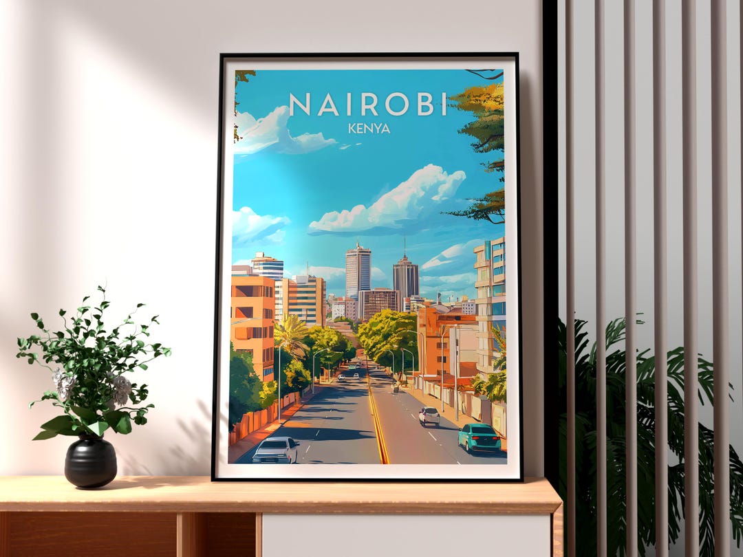 Nairobi Poster - Kenya Print - Nairobi Travel Art - Africa Travel Art ...