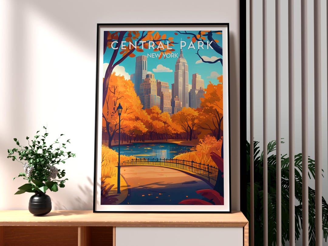 Central Park Print - New York Wall Art - New York Skyscraper Poster ...