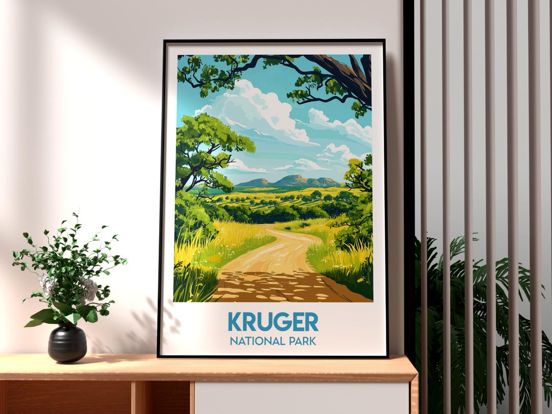 Kruger National Park Poster - South Africa Print - South Africa Wall ...