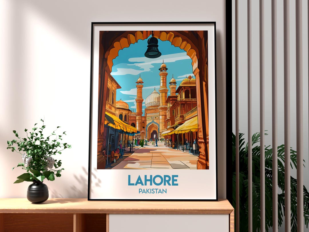 Lahore Pakistan Travel Poster: Modern City Art Print - Etsy
